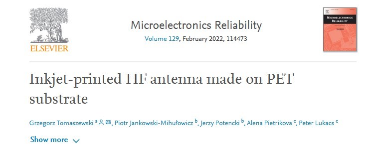 Nowa publikacja w czasopiśmie Microelectronics Reliability / Zakład ...